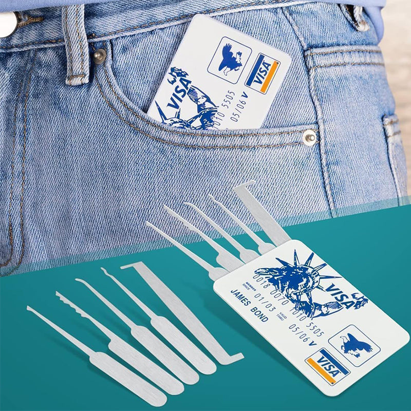 25 Piece Lock Pick Set with 12 Stainless Steel Lock Picking Kit, 3 ...
