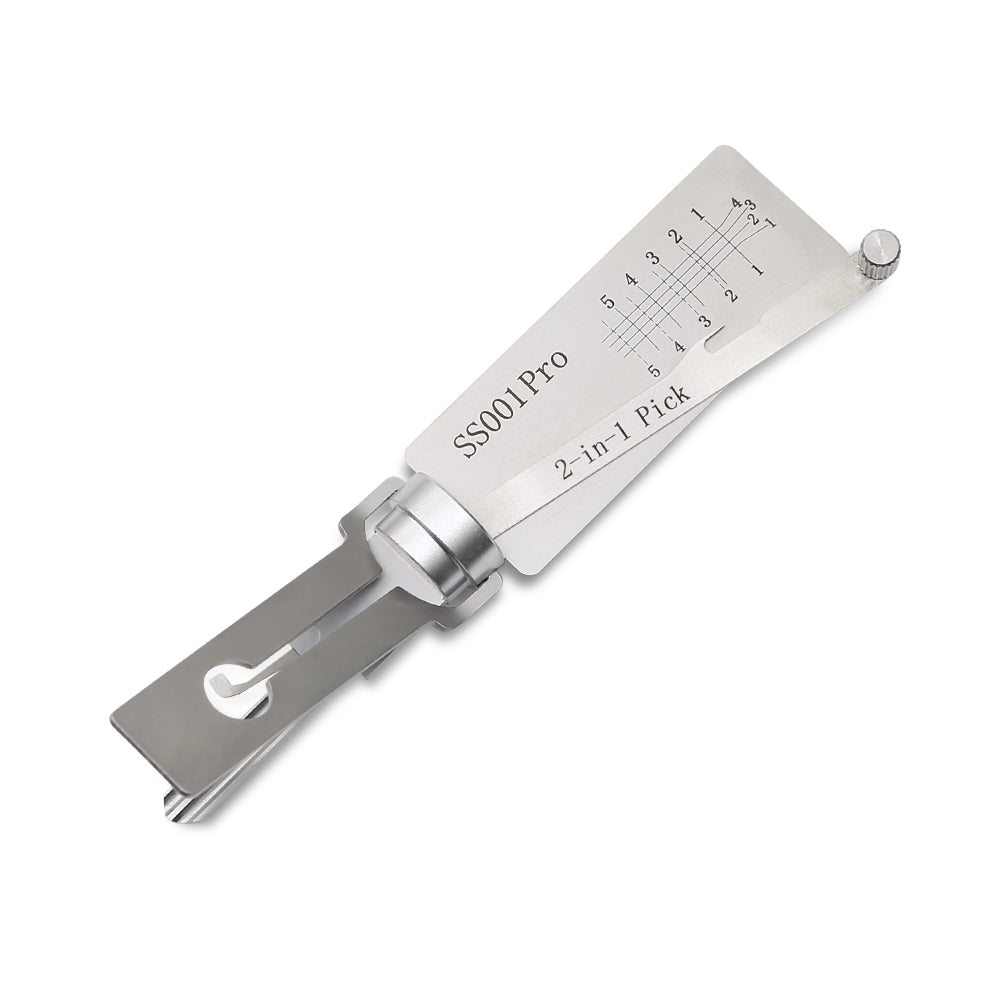 Lishi Style SS001 Pro Lock Pick 2 in 1 Decoder Tool for Double-Groove ...